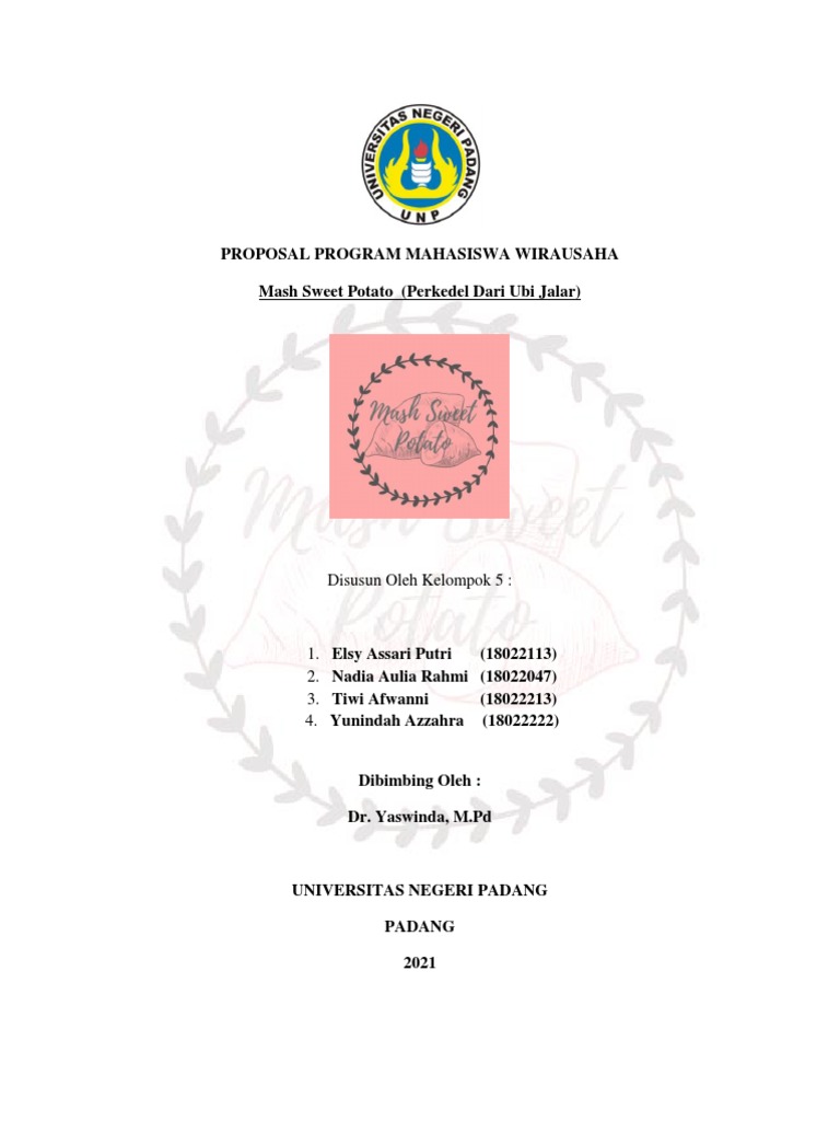 Proposal Kwu Mash Sweet Potato Kel 5 | PDF