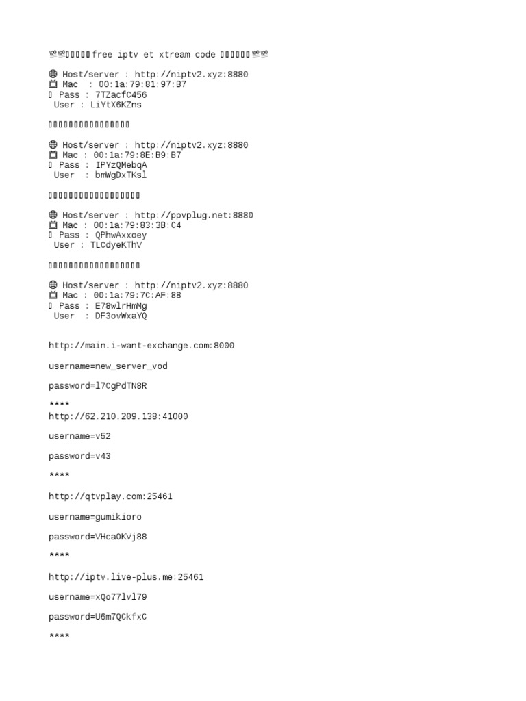 Free Xtream Code Iptv | PDF