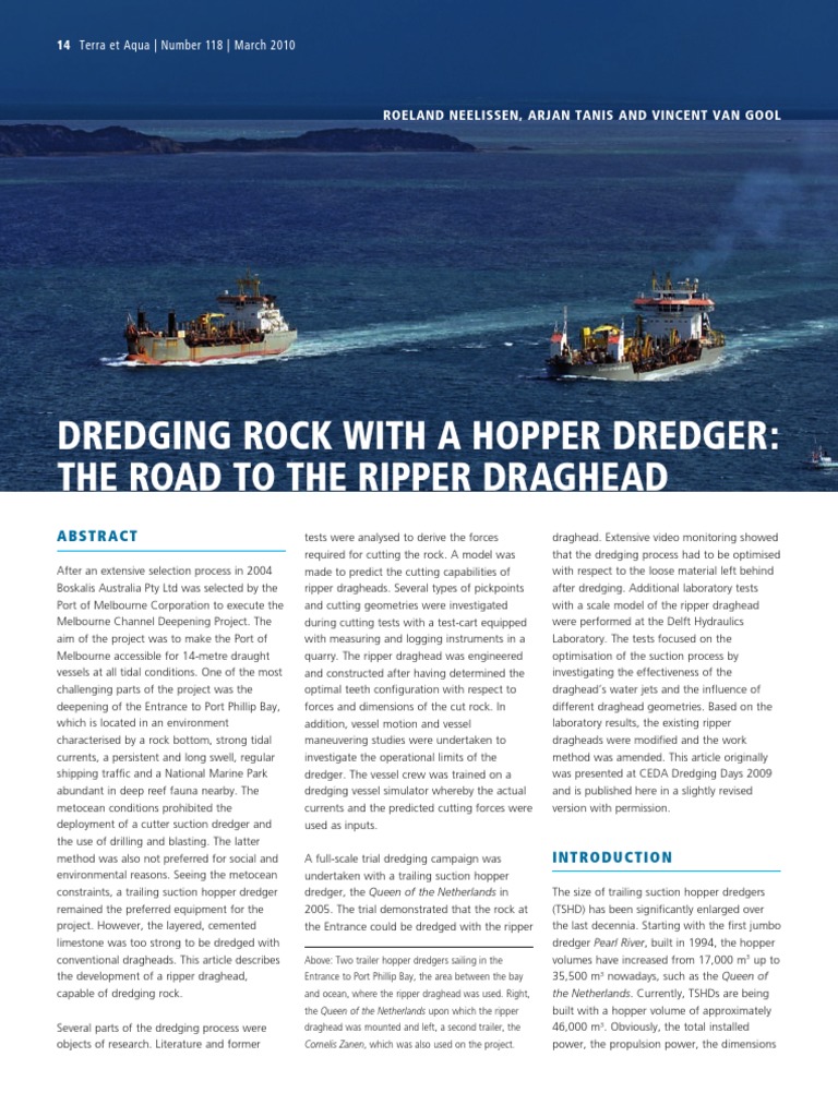 Article Dredging Rock With A Hopper Dredger The Road To The Ripper ...