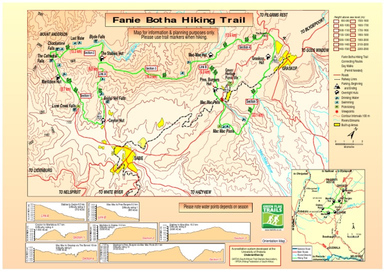 Fanie Botha Map 2010 | PDF | Trail | Leisure