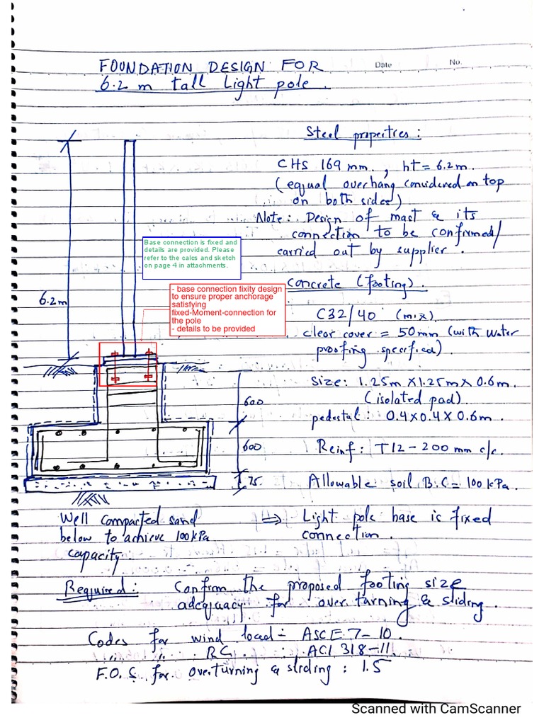 Wind Load On Light Pole - 6.2m - RME | PDF | Physical Quantities ...