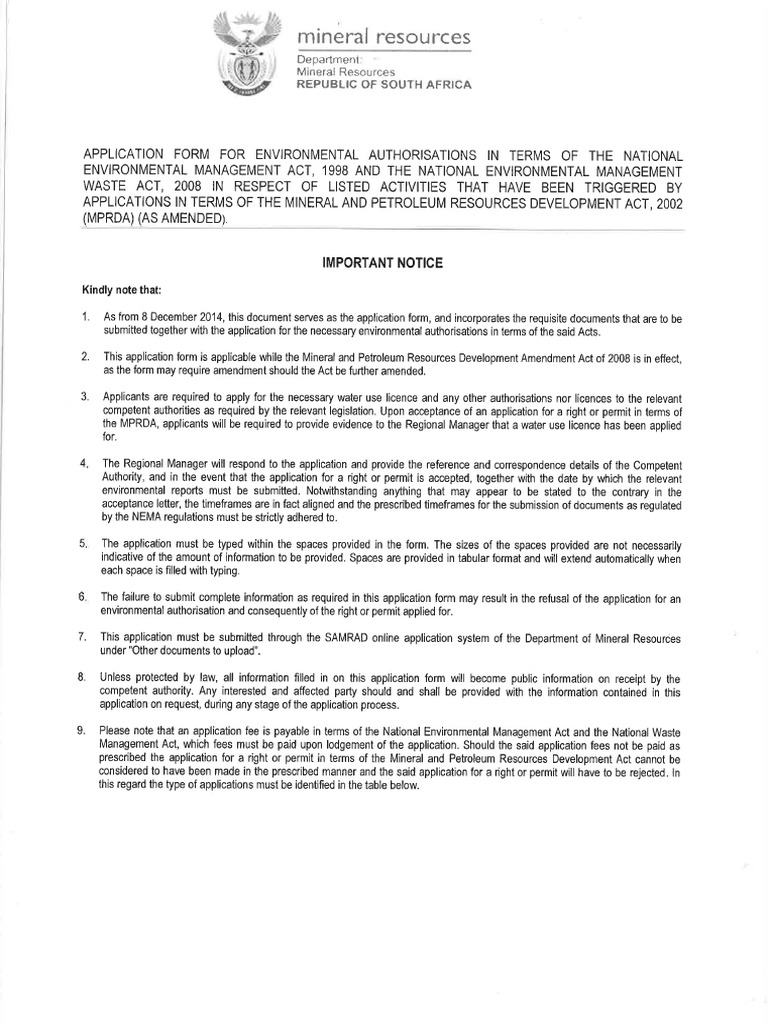 Environmental Authorisation | PDF