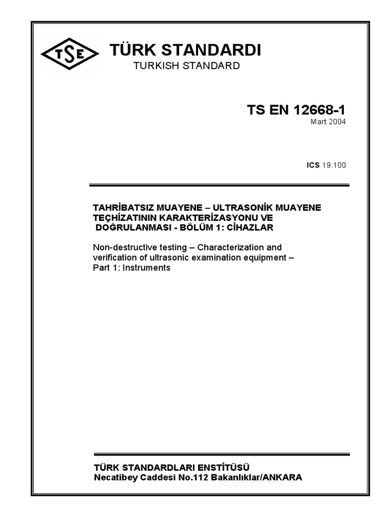 TS en 12668-1 | PDF