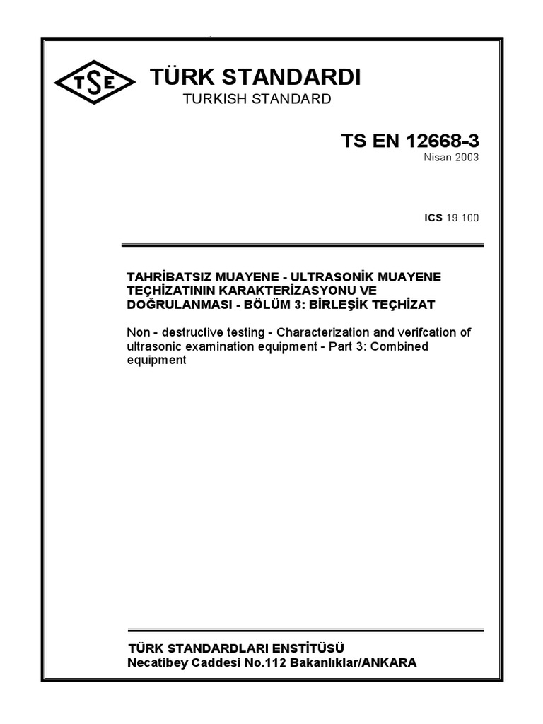TS en 12668-3 | PDF