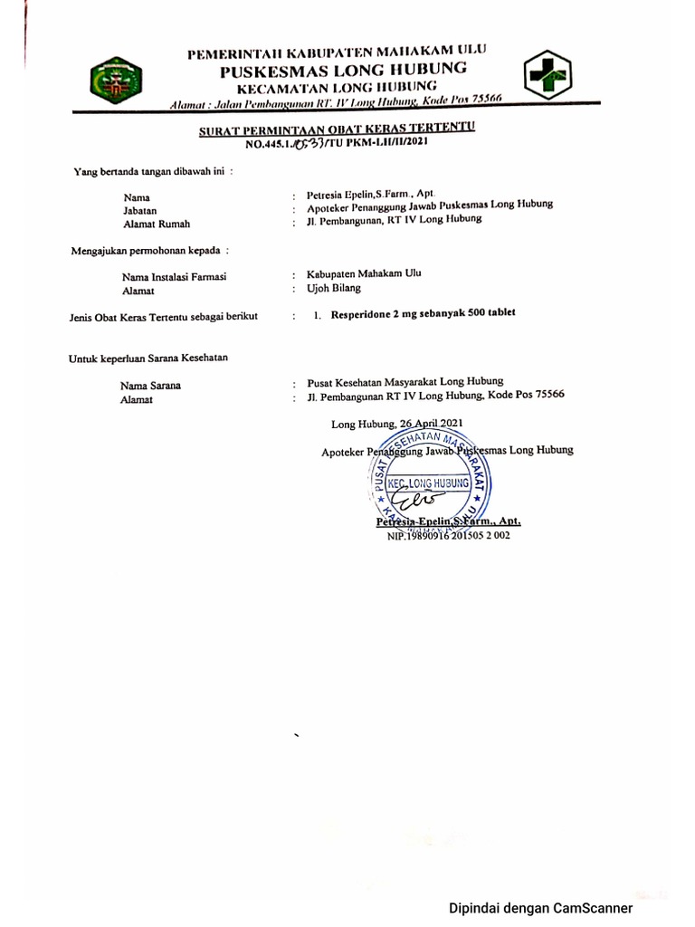 SP Okt, Oot, Dan Psikotropika PKM LH | PDF