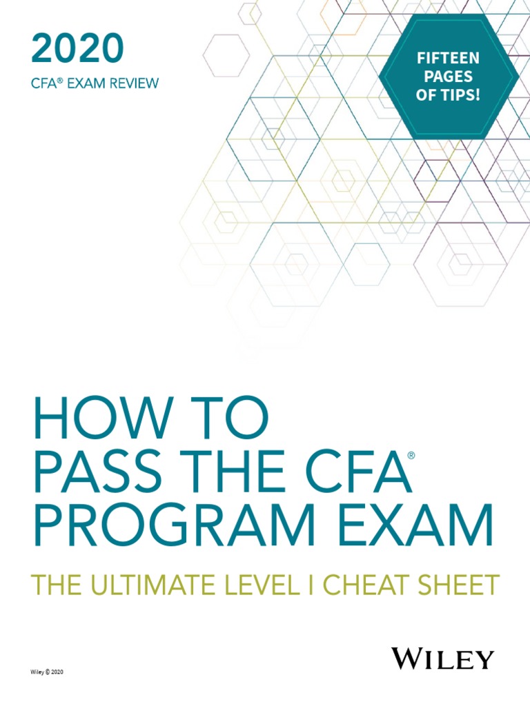How To Pass The Cfa Program Exam: The Ultimate Level I Cheat Sheet ...