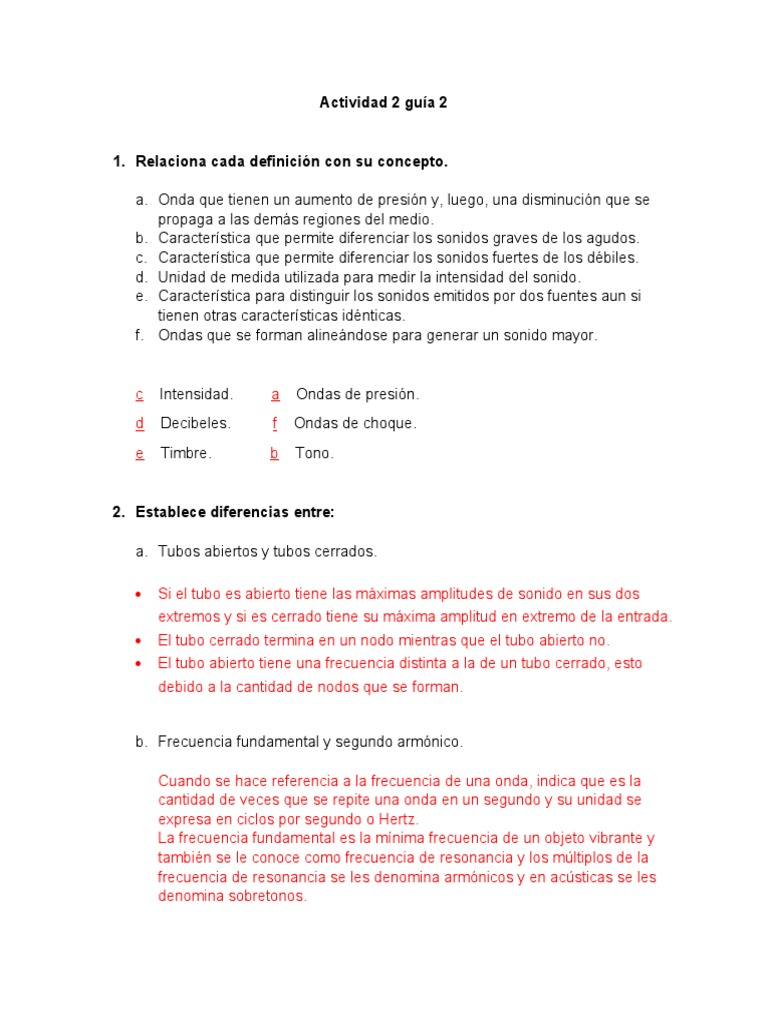 Guía sobre conceptos básicos de acústica y propagación del sonido | PDF | Sonido | Olas