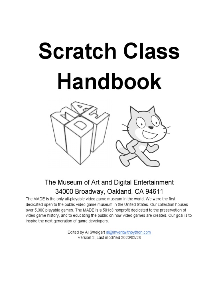 Scratch Class Handbook v2 | PDF | Scratch (Programming Language) | Computer Keyboard