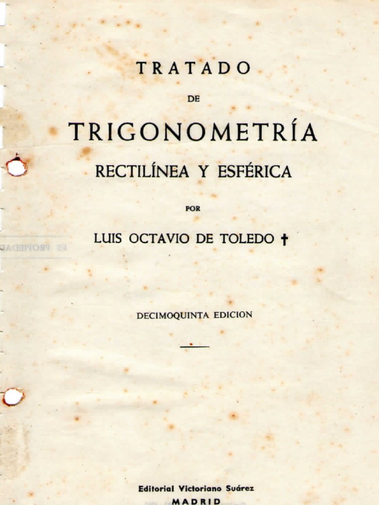 Tratado de Trigonometria - Octavio Alvarez de Toledo | PDF