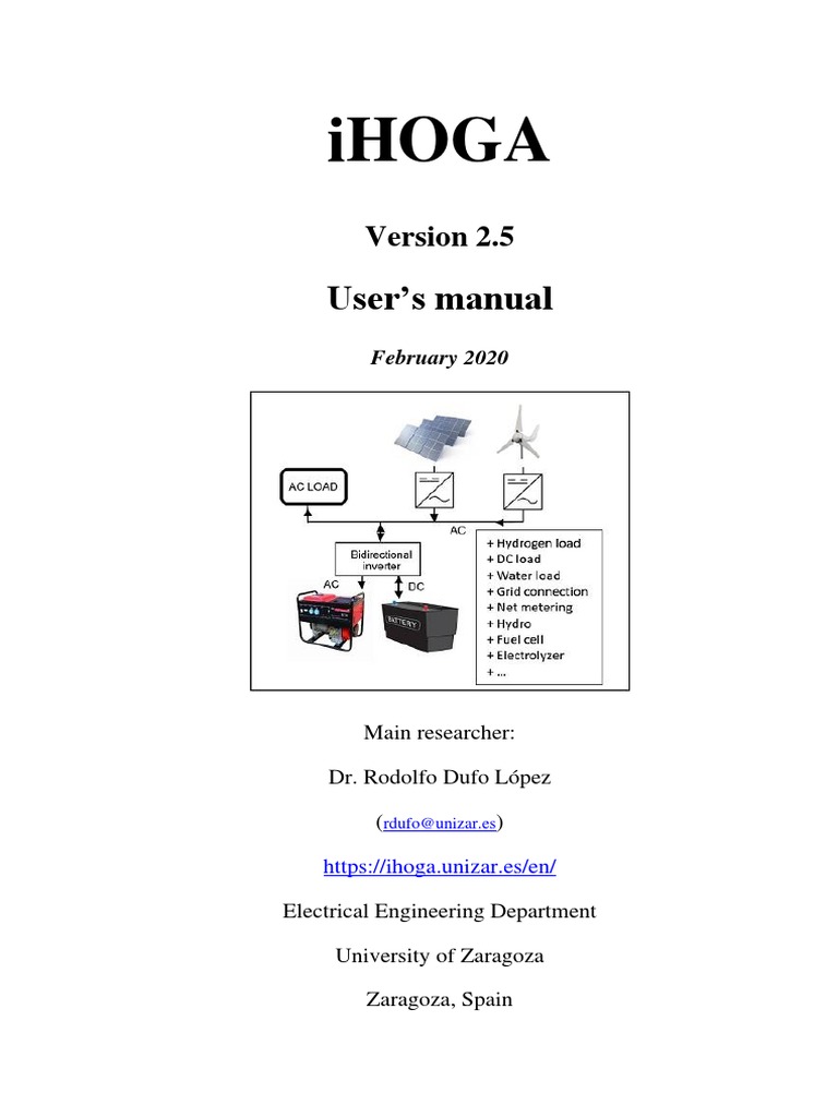 IHOGA 2.5 User Manual | PDF | Energy Storage | Photovoltaic System