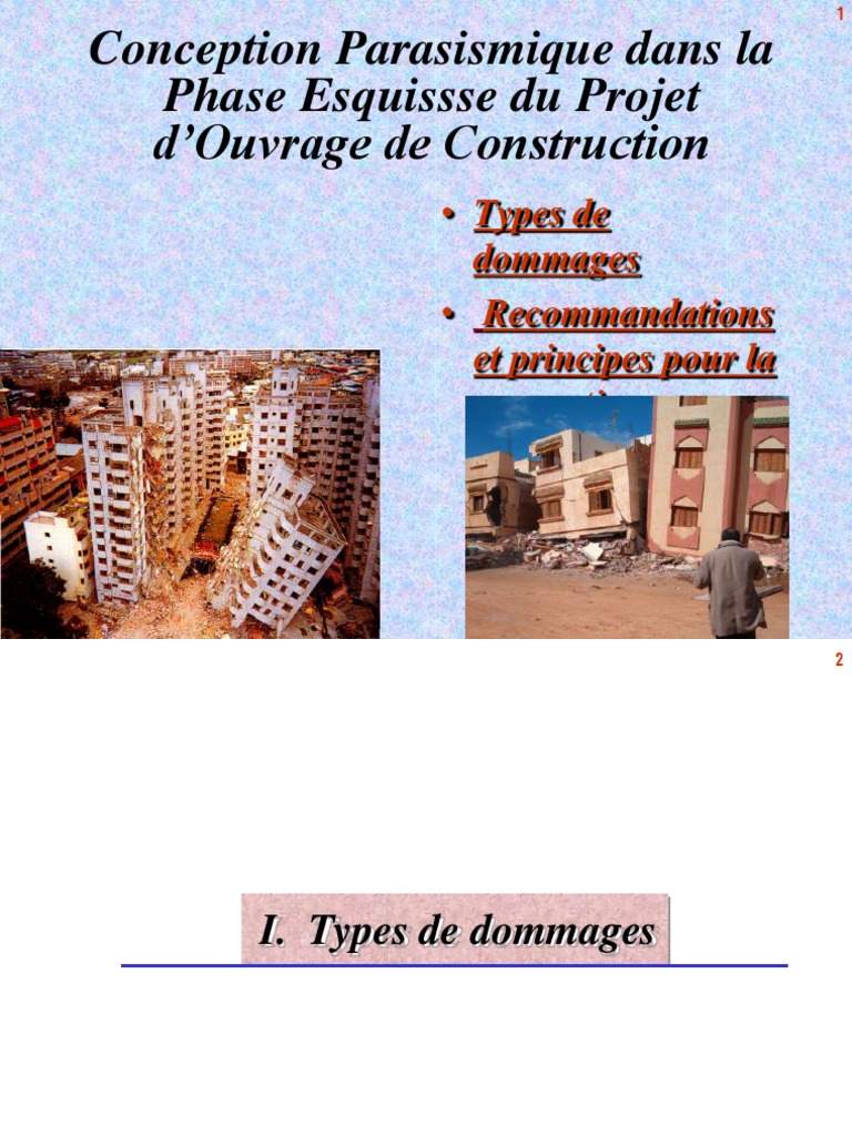 Conception Parasismique en Phase Esquisse | PDF | Génie parasismique ...