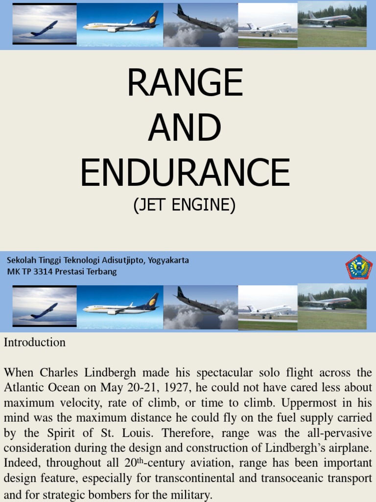 Range and Endurance Jet Engine | PDF | Jet Engine | Airplane