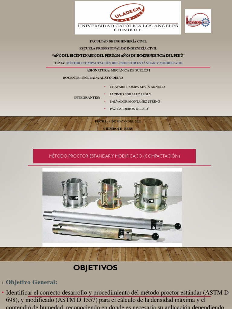 Presentacion (Proctor Estandar - Modificado) | PDF | Metrología ...