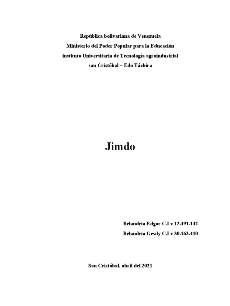 Análisis de Jimdo: Historia y Funciones | PDF | Informática | Software