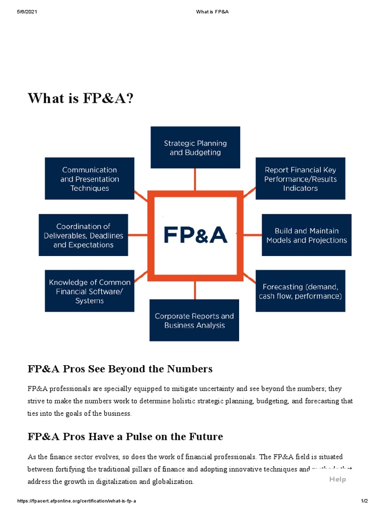 What Is FP&A | PDF