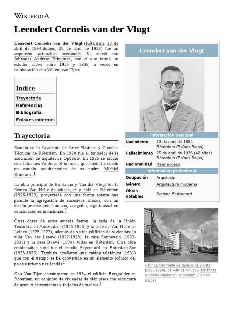 Leendert Cornelis Van Der Vlugt | PDF