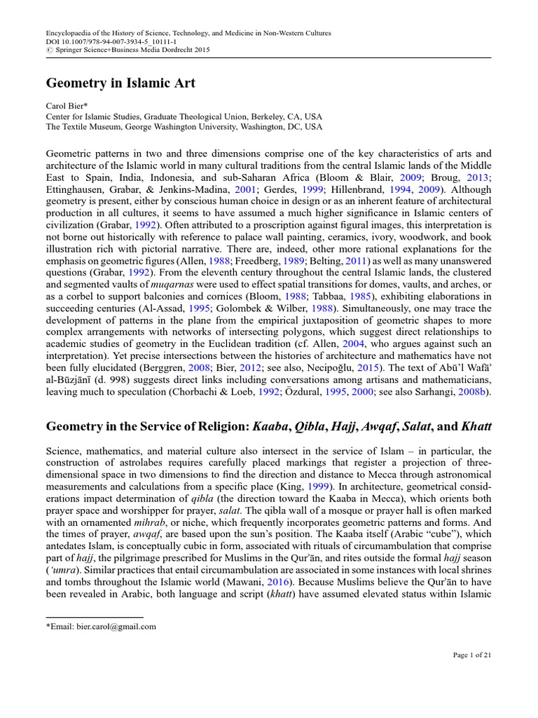 Islamic Geometry in Art and Architecture | PDF | Hajj | Religion And Belief