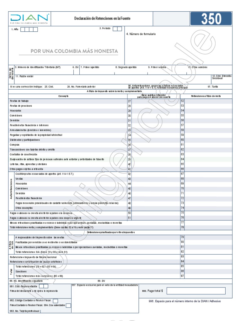 Formulario 350 | PDF | Pagos | Economias