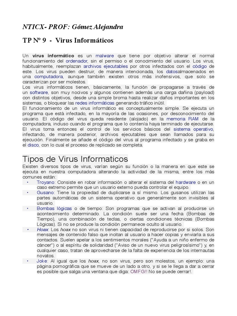 Nticx TP 9 | PDF | Virus de computadora | Archivo de computadora