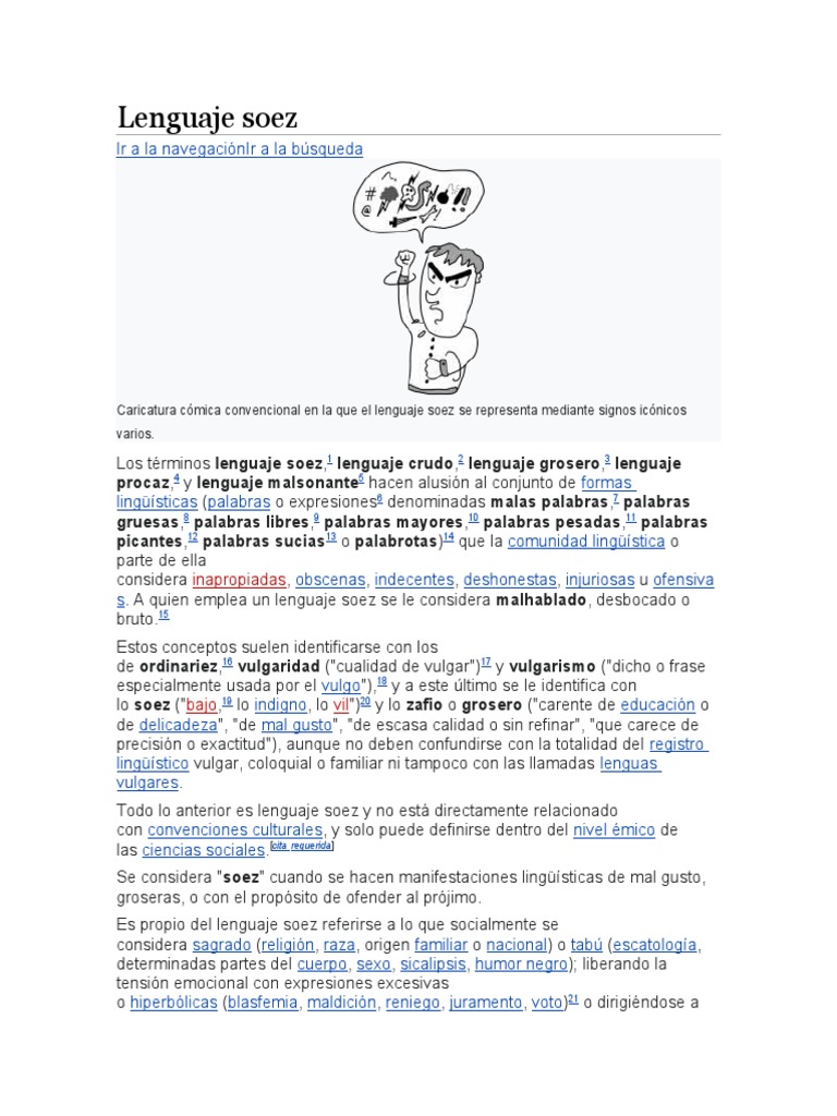 Definición y ejemplos de lenguaje soez | PDF | Blasfemia | Idiomas