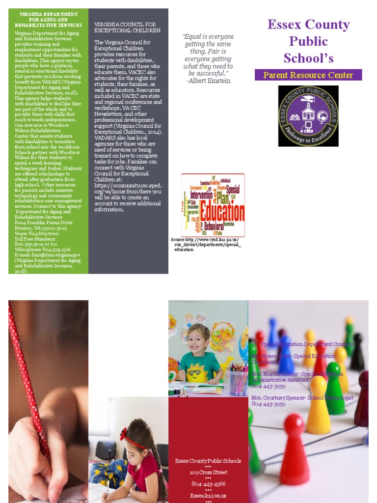Ecps Special Education Brochure | PDF | Disability | Special Education