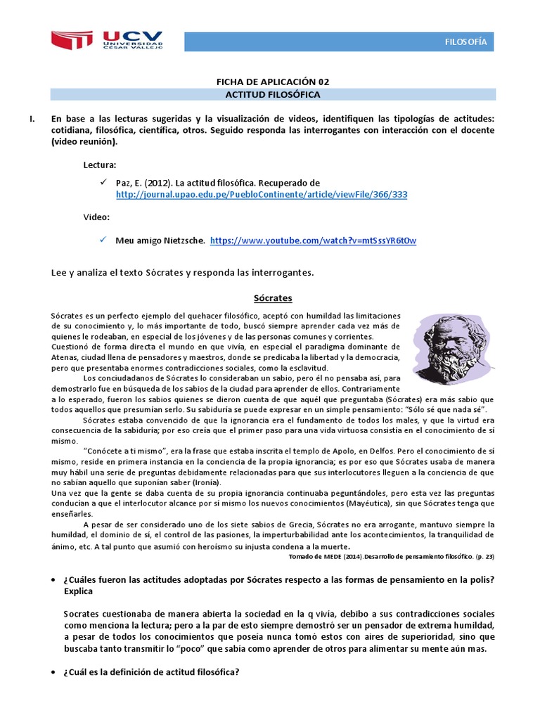 Actitud filosófica y Sócrates | PDF | Sócrates | Verdad