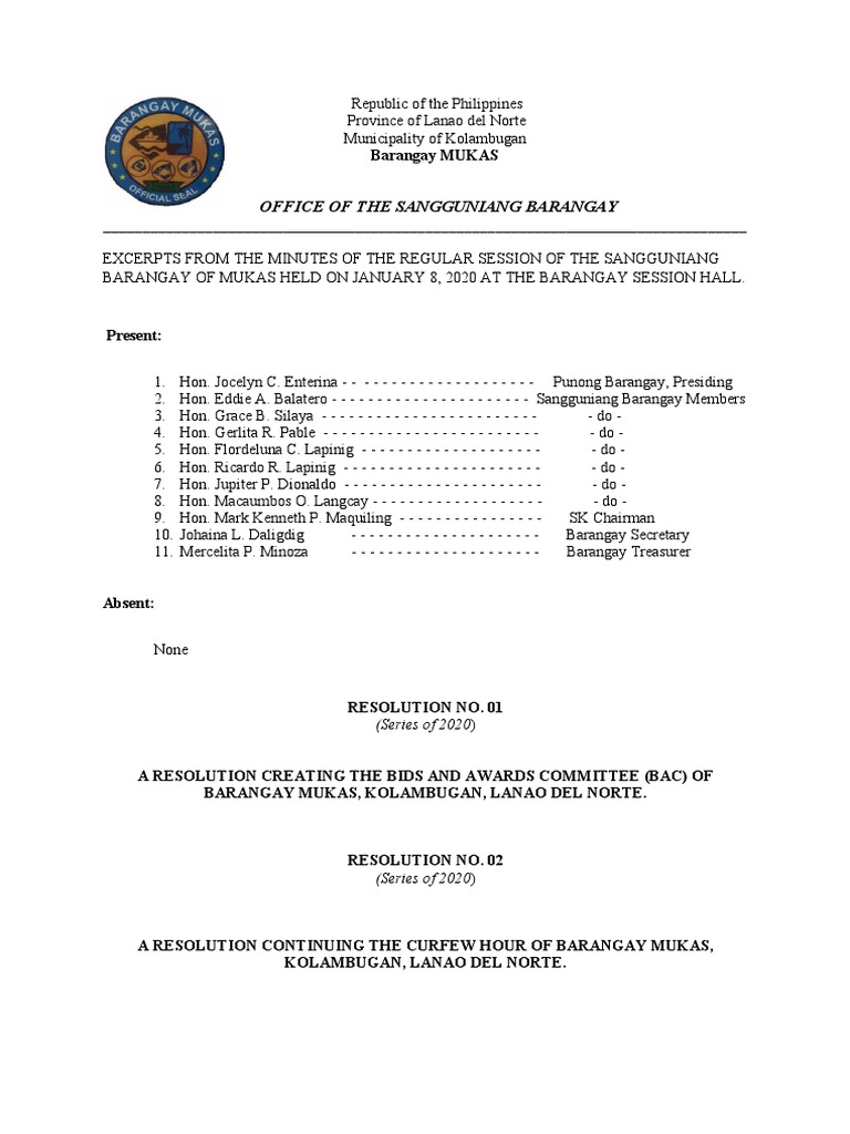 Resolution 2020 | Download Free PDF | Philippines