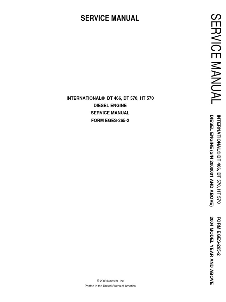 International DT 466 | PDF | Piston | Fuel Injection