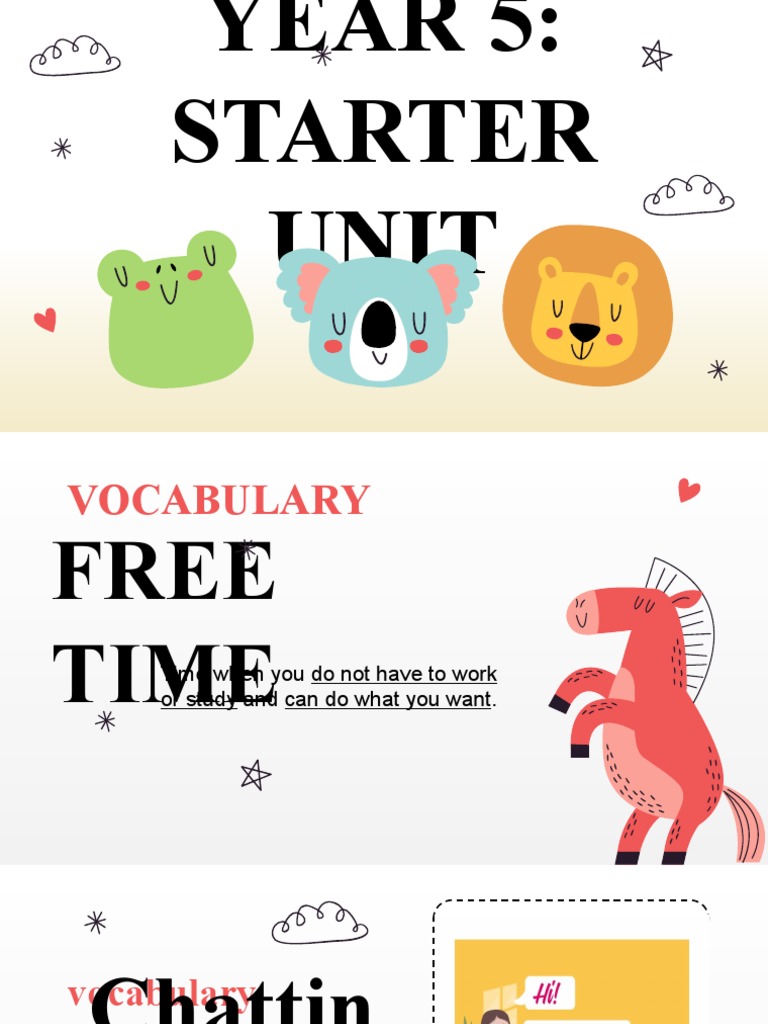 Starter Unit Vocabulary | PDF | Language Arts & Discipline | Self ...
