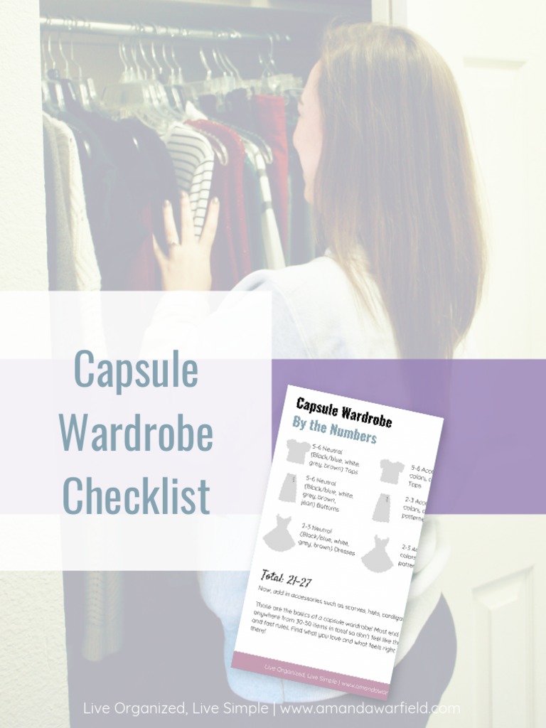 Capsule Wardrobe Checklist | PDF | Clothing