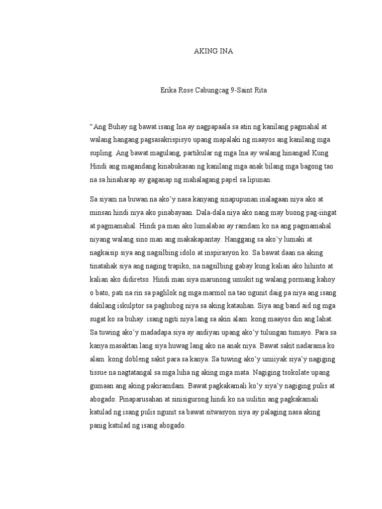 Aking Ina | PDF
