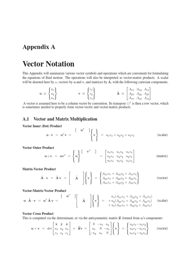 Vector Notation | PDF | Matrix (Mathematics) | Matrix Theory