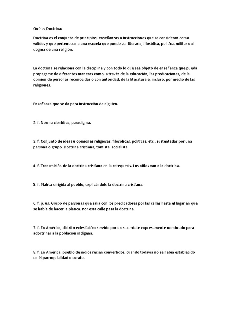 Definición y Tipos de Doctrina | PDF | Doctrina | Dogma