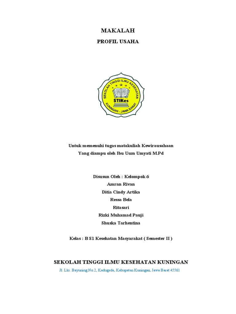 Makalah Kelompok 6 Kewirausahaan Profil Usaha | PDF