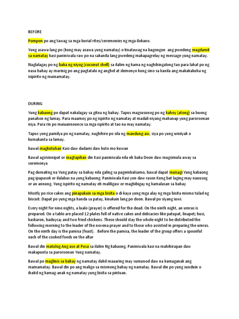 Ilokano Rituals | PDF