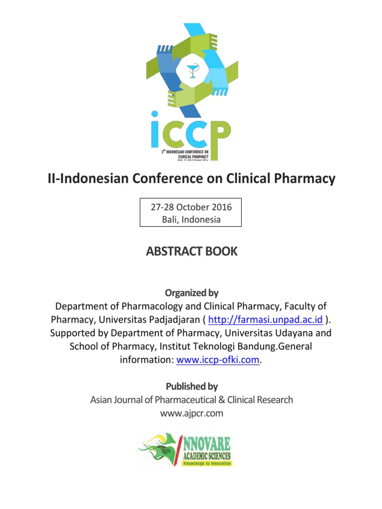 II-Indonesian Conference On Clinical Pharmacy: Abstract Book | PDF ...