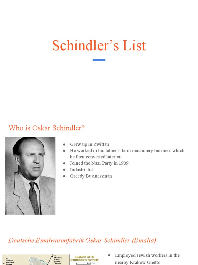 Oskar Schindler: From Greed to Heroism | PDF