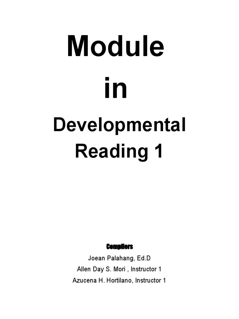 Developmental Reading 1 | Download Free PDF | Reading Comprehension ...