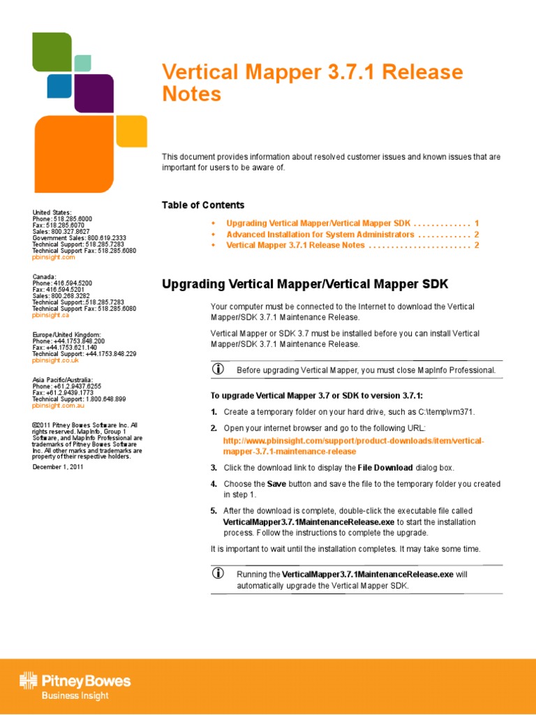 Vertical Mapper Release Notes | PDF | Command Line Interface ...