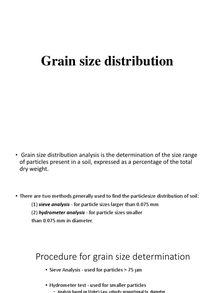 Grain Size Distribution Analysis GTE | PDF | Particle Size Distribution ...