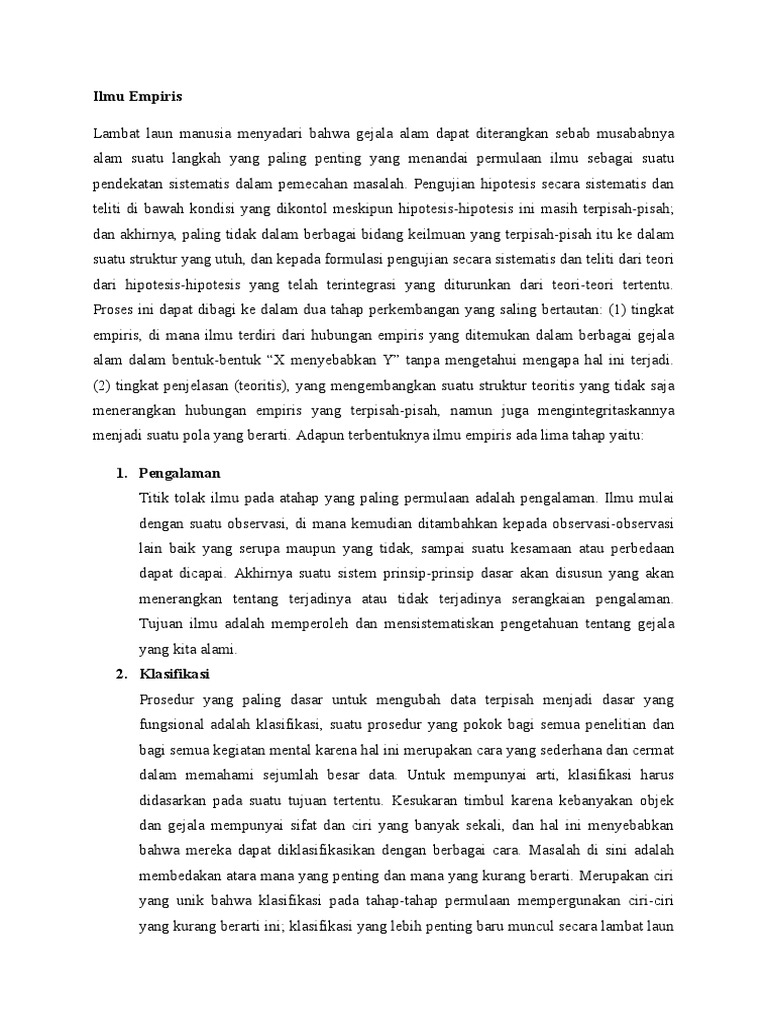 Perbedaan Ilmu Empiris dan Teoritis | PDF | Sains & Matematika