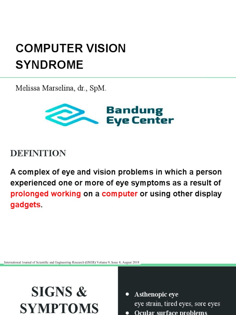 Understanding Computer Vision Syndrome | PDF | Human Eye | Vision
