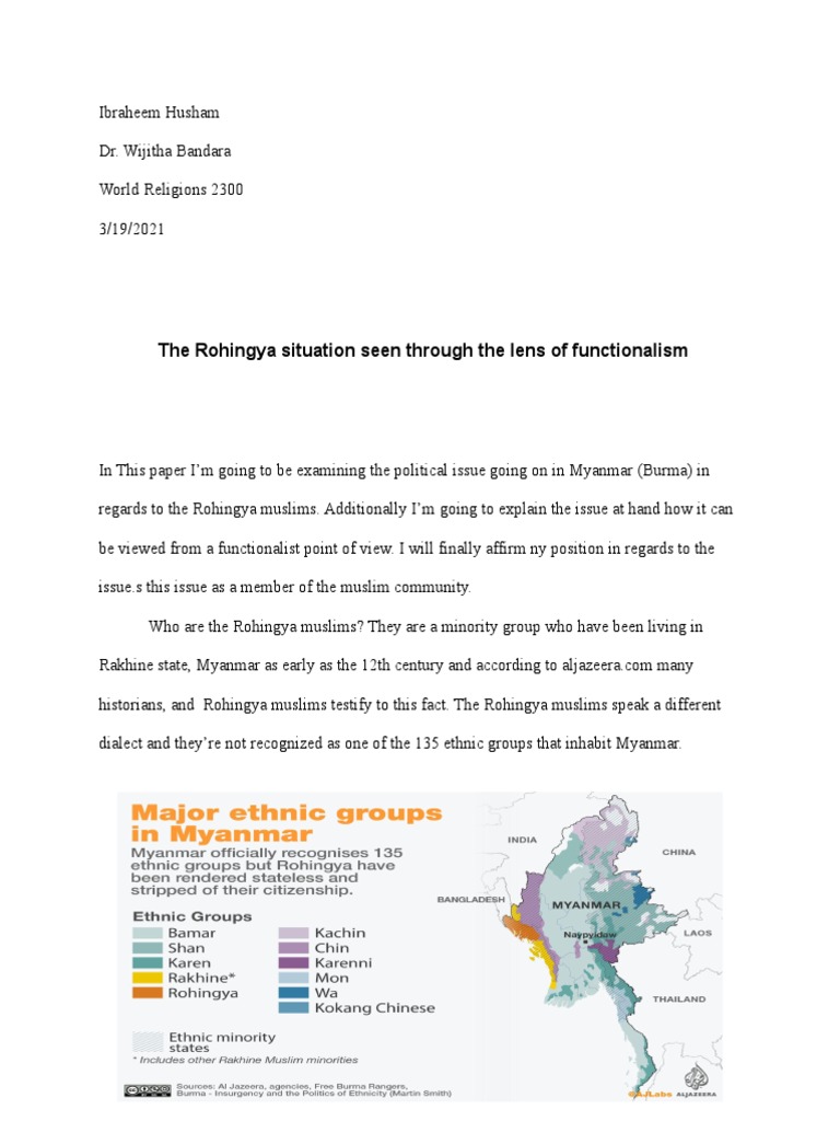 The Rohingya Situation Seen Through The Lens of Functionalism | PDF | Rohingya People | Myanmar