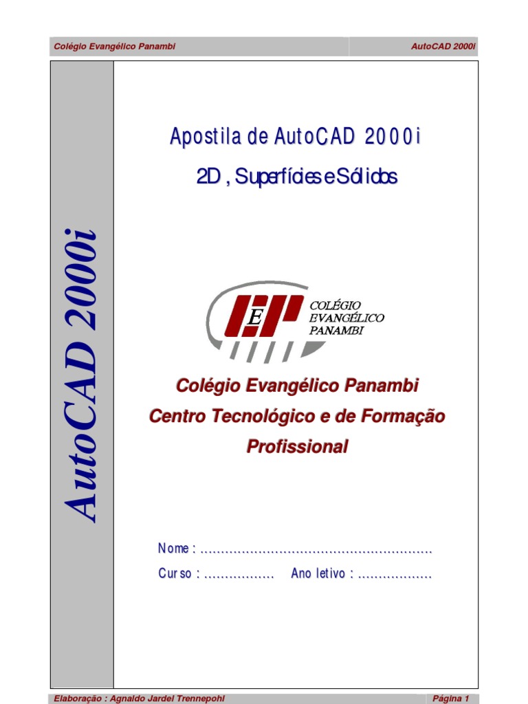 Apostila de AutoCAD 2000i: Introdução ao Desenho 2D com o AutoCAD | PDF ...