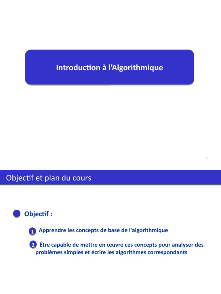 Cours Algorithmique | PDF | Programme informatique | Programmation