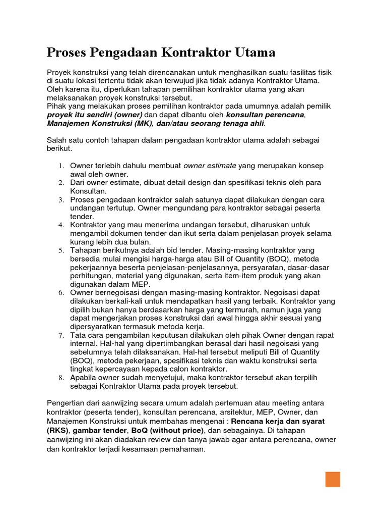 Pengertian Aanwijzing Secara Umum | PDF | Bisnis