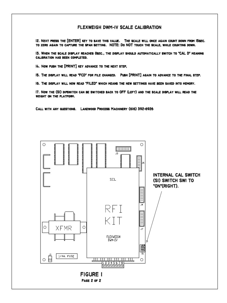 Flexweigh DWM-IV Calibration p2 Deo-Model | PDF