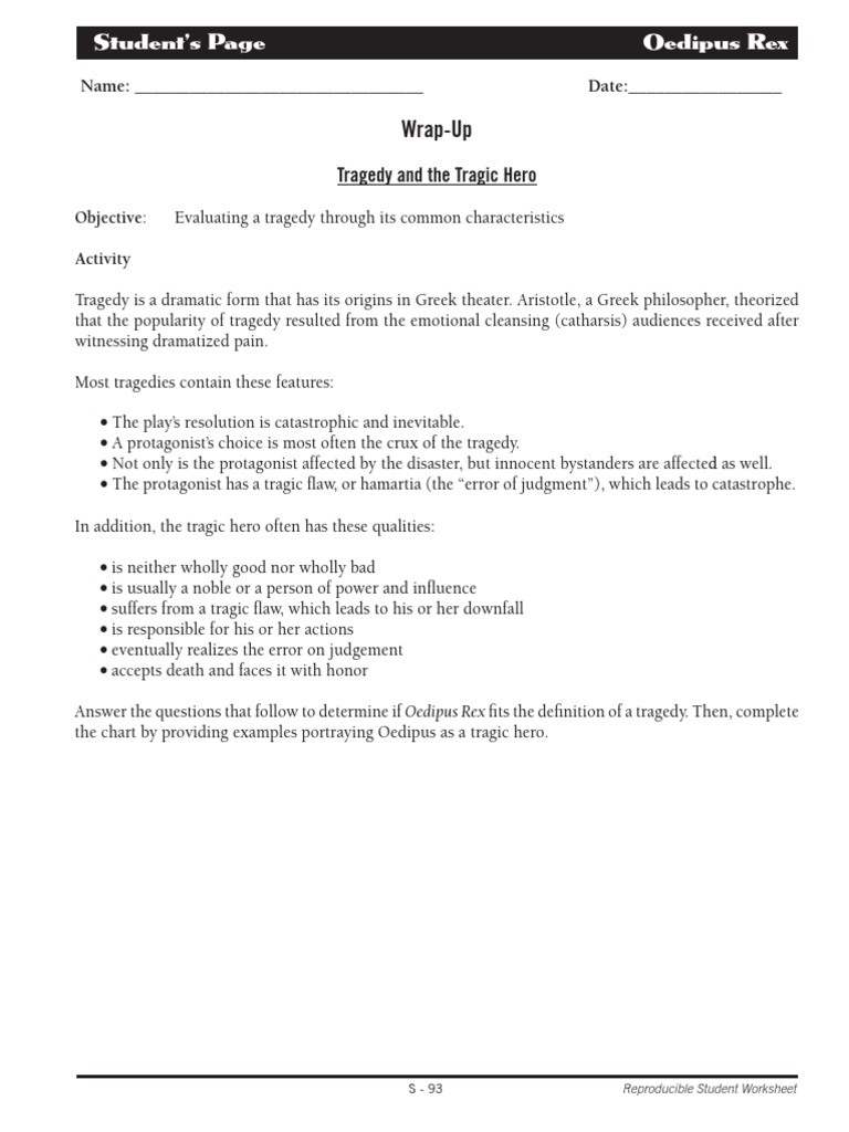 Oedipus Rex - Activity 10 | PDF