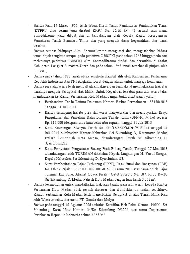 Case Tanah Medan | PDF