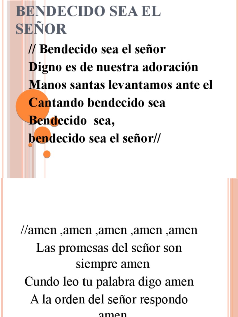 Bendecido Sea El Señor | PDF